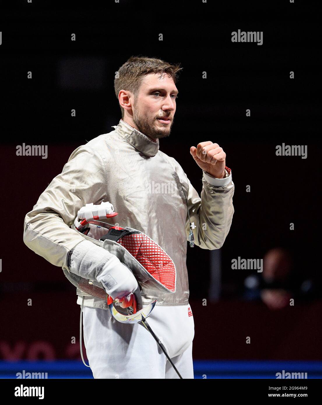Max HARDENESS r. (GER) clenches his fist, Max HARTUNG (GER) vs Tamas ...