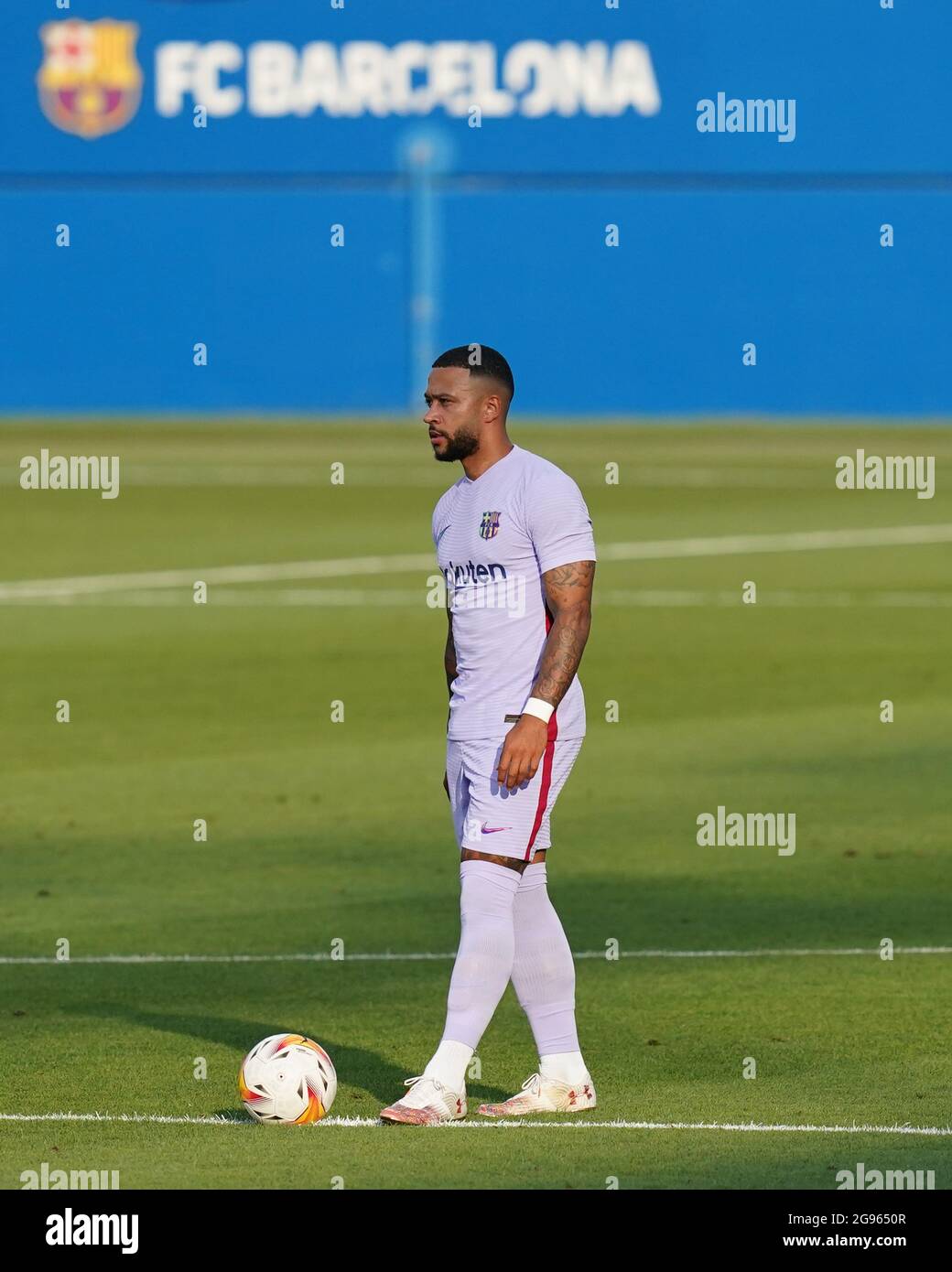 Memphis Depay of FC Barcelona during the friendly match between FC ...