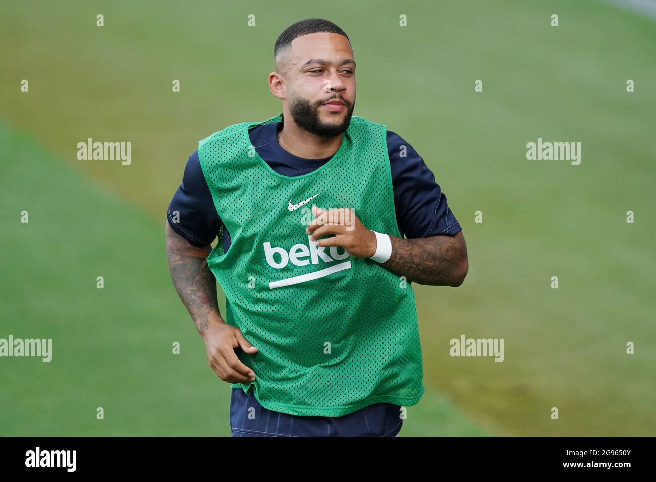 Memphis Depay of FC Barcelona during the friendly match between FC ...