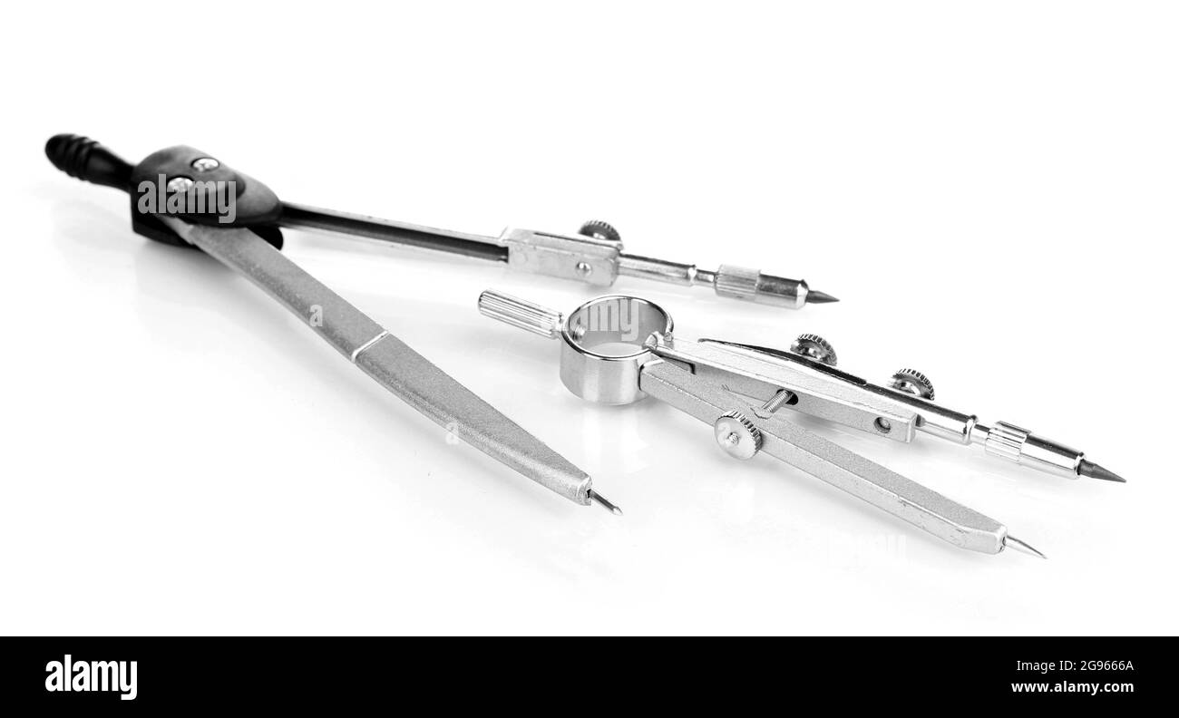 Drafting instrument isolated on white Stock Photo - Alamy