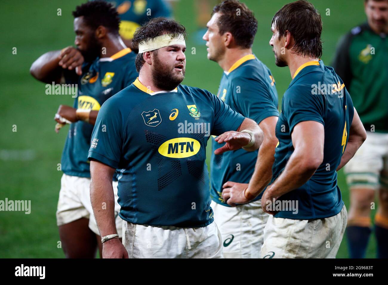 Frans Malherbe with Eben Etzebeth (right) of South Africa following the ...