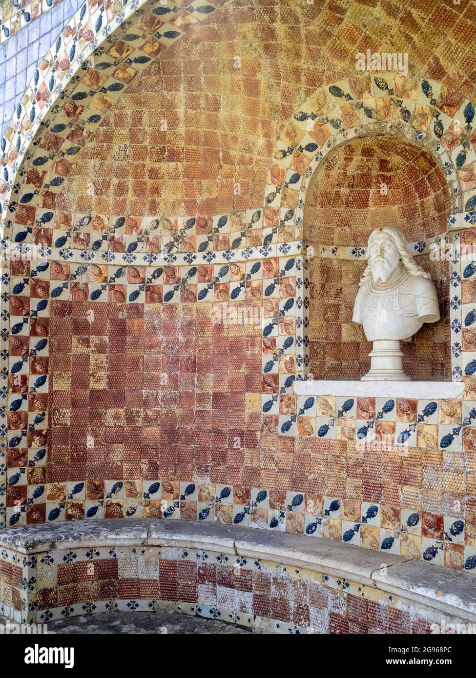 Bust of King Fernando of Portugal, Kings Gallery of Fronteira Palace ...