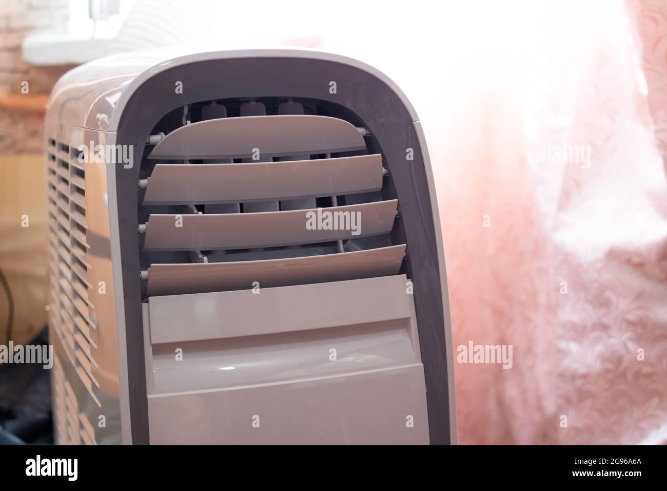 Air conditioner on the window background close up Stock Photo - Alamy