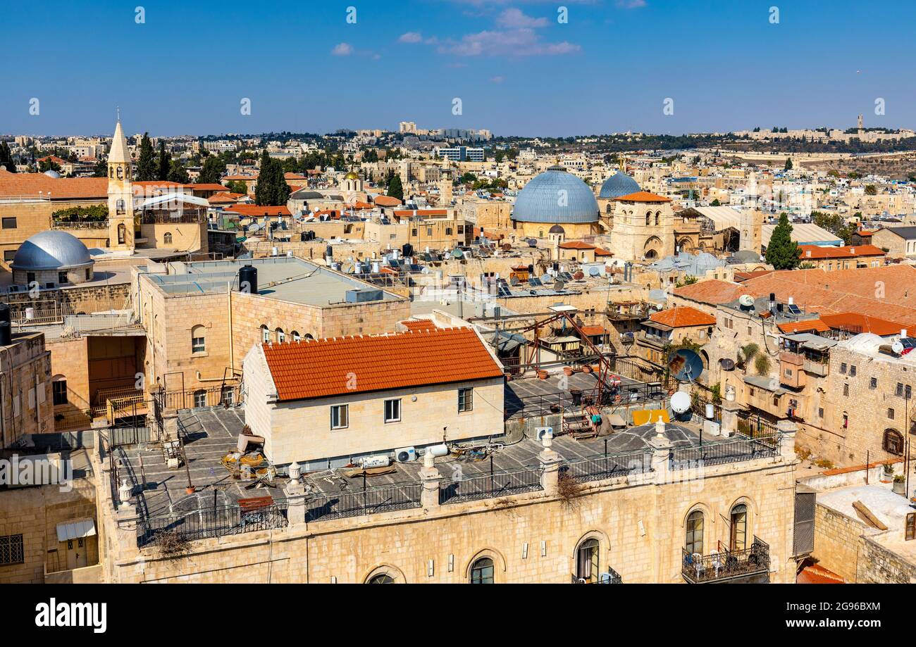 Jerusalem, Israel - October 12, 2017: Panorama of Jerusalem Old City ...