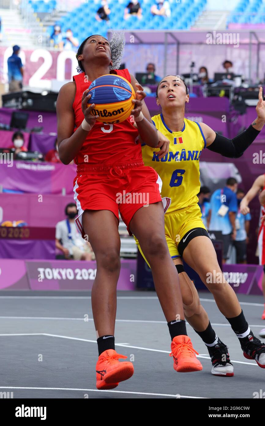 Tokyo, Japan. 24th July, 2021. Stephanie Mawuli (JPN) 3x3 Basketball ...