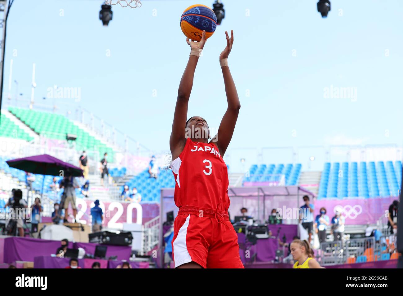 Tokyo, Japan. 24th July, 2021. Stephanie Mawuli (JPN) 3x3 Basketball ...