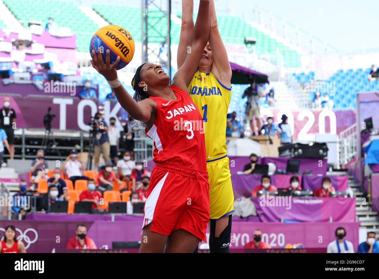 Tokyo, Japan. 24th July, 2021. Stephanie Mawuli (JPN) 3x3 Basketball ...