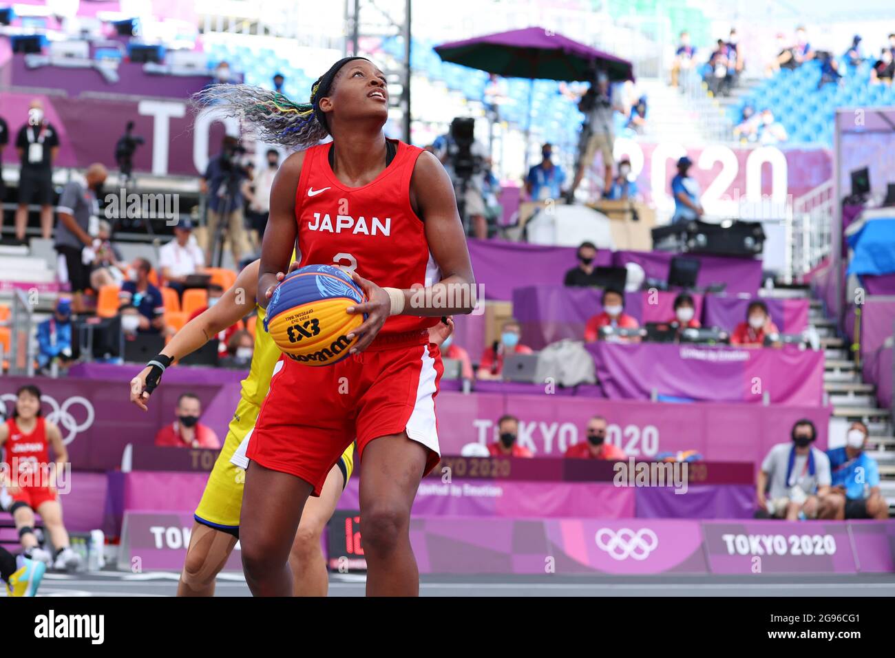 Tokyo, Japan. 24th July, 2021. Stephanie Mawuli (JPN) 3x3 Basketball ...