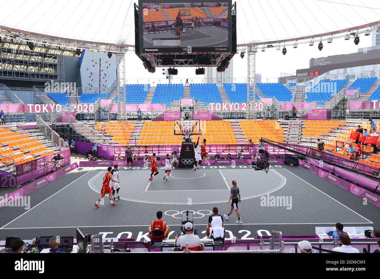 Tokyo, Japan. 24th July, 2021. General view 3x3 Basketball : Men's Pool ...