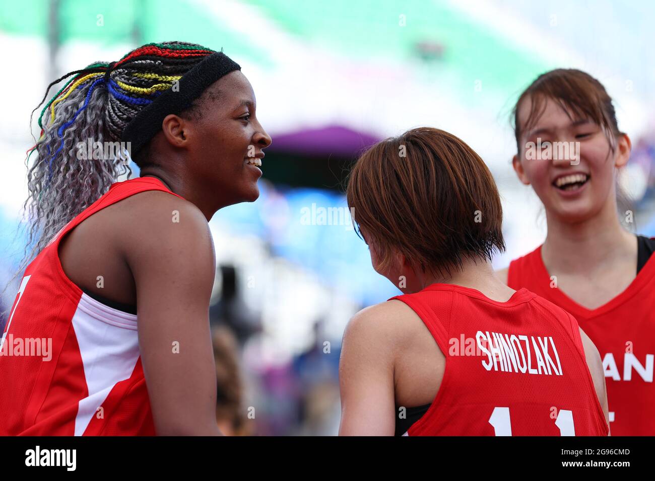 Tokyo, Japan. 24th July, 2021. Stephanie Mawuli & Japan women's team ...