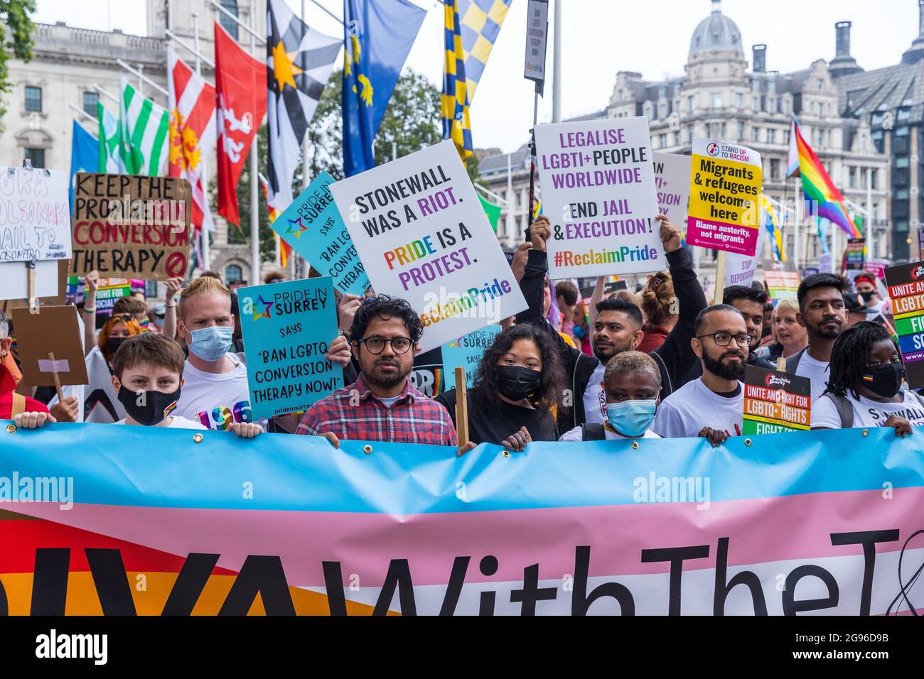Reclaim pride protest, London, organised by Peter Tatchell Stock Photo ...