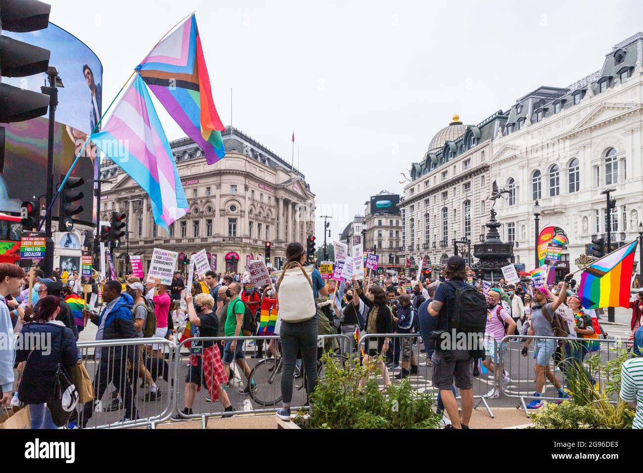 Reclaim pride protest, London, organised by Peter Tatchell Stock Photo ...