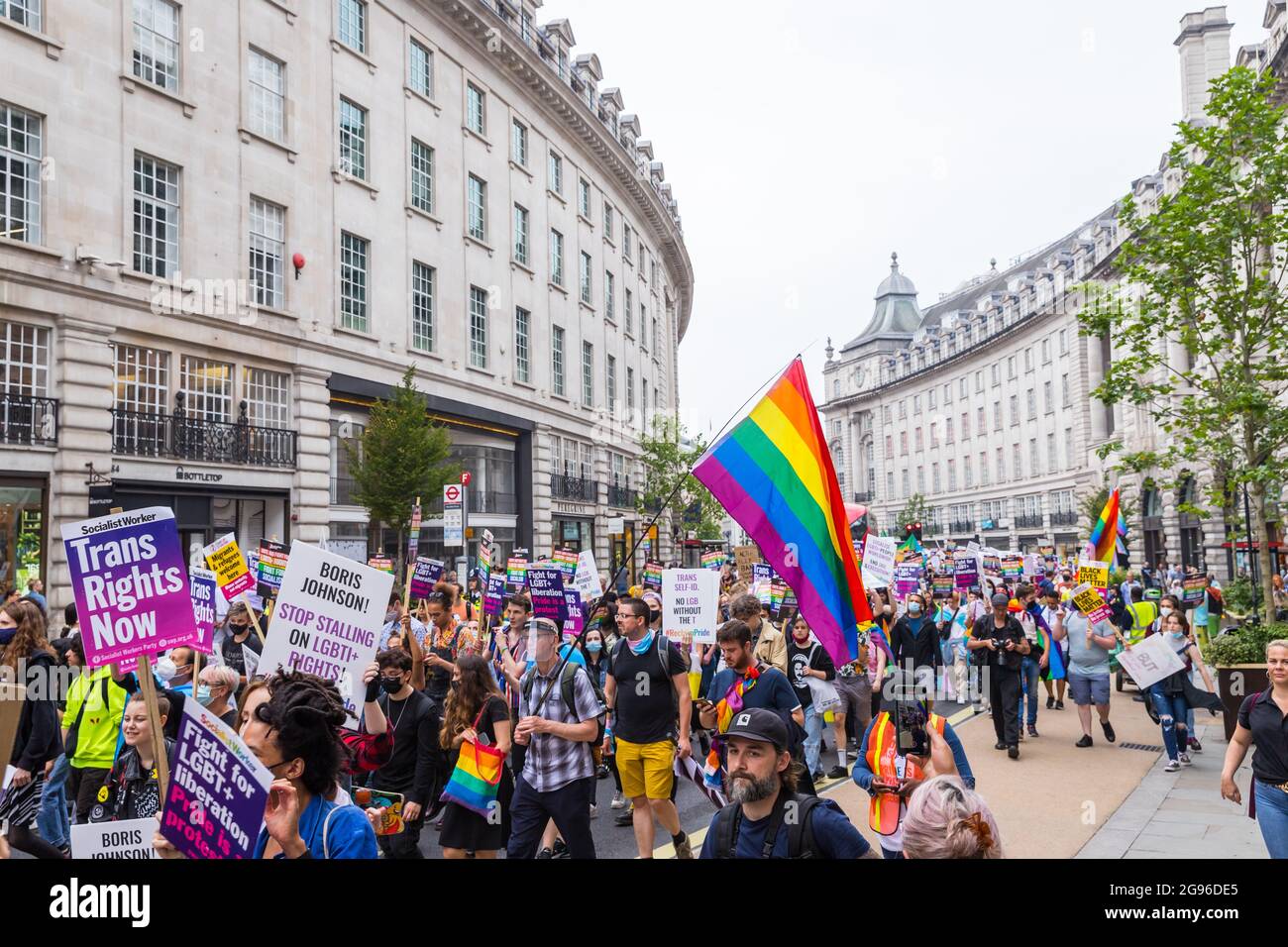 Reclaim pride protest, London, organised by Peter Tatchell Stock Photo ...