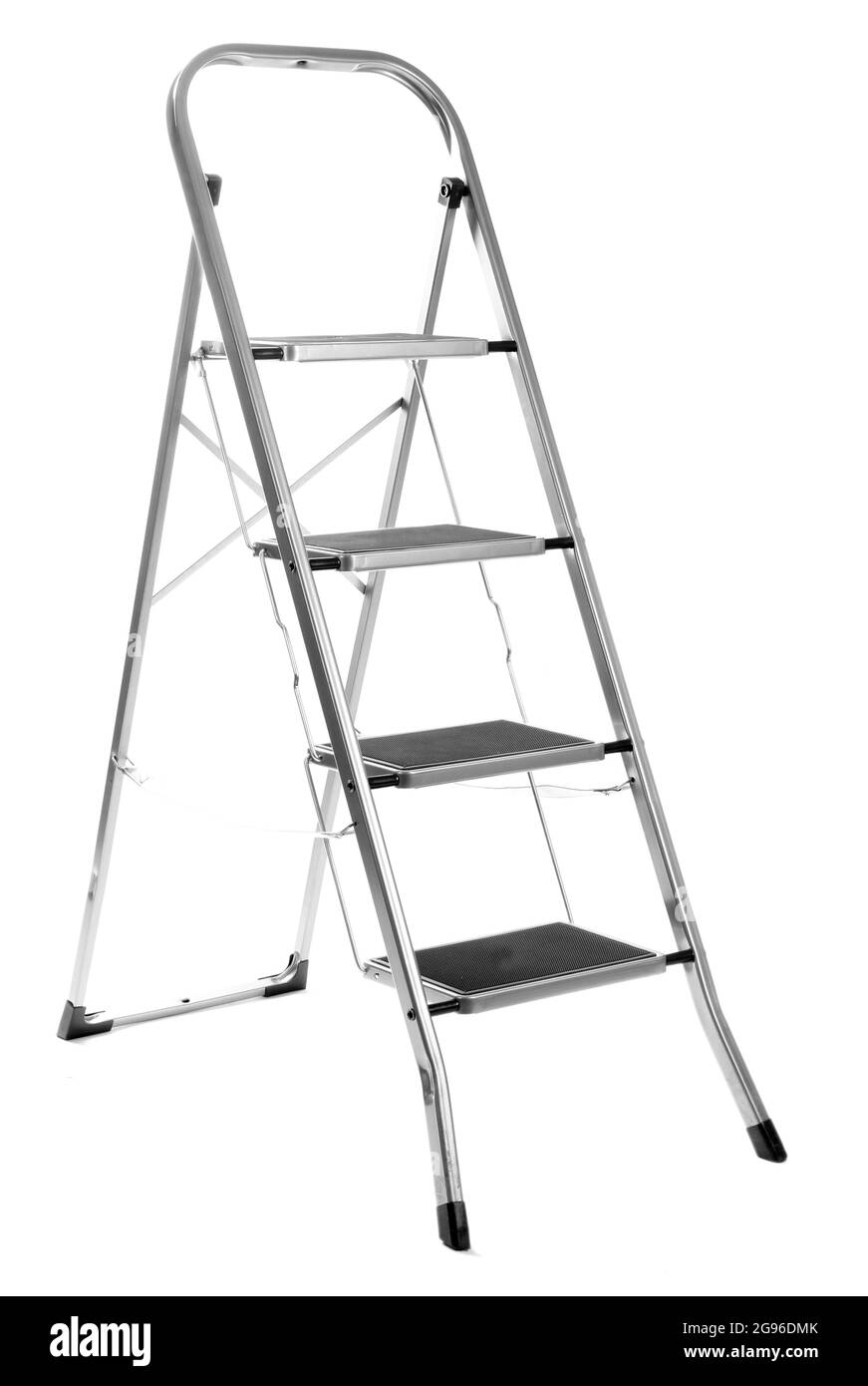 metal ladder isolated on white Stock Photo - Alamy