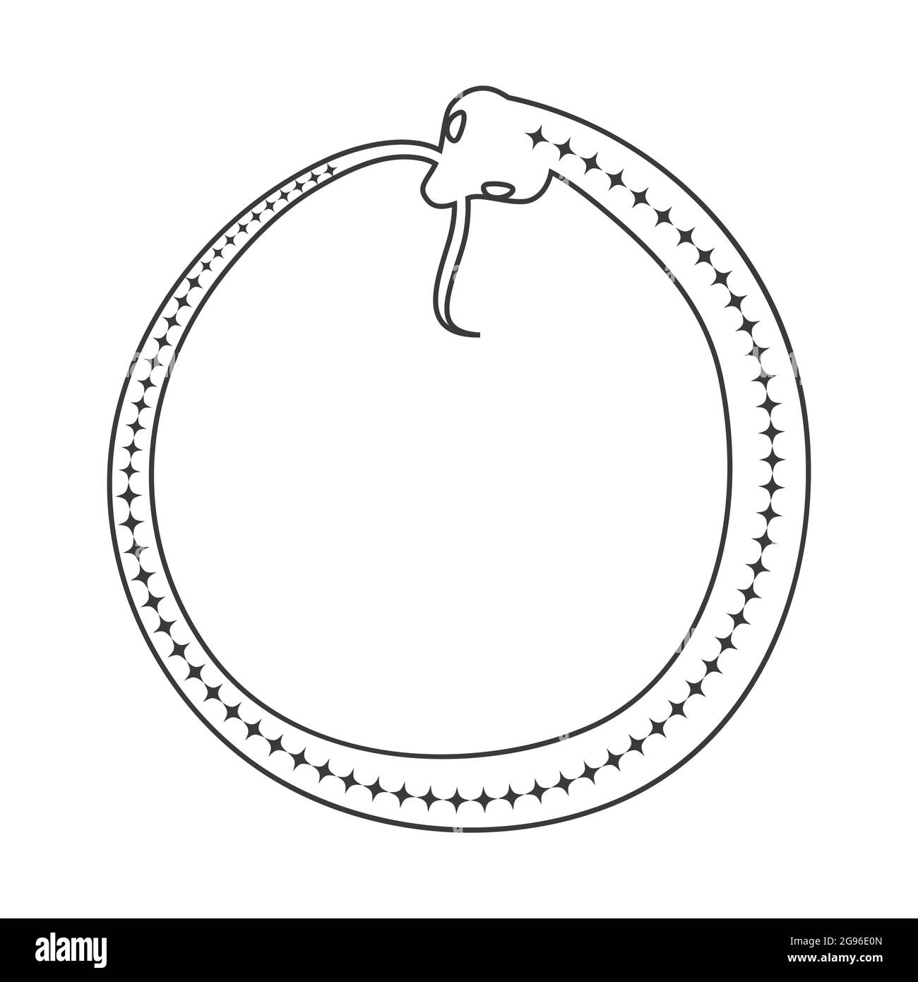 Esoteric symbol. Mystical and magical design with a snake biting its ...