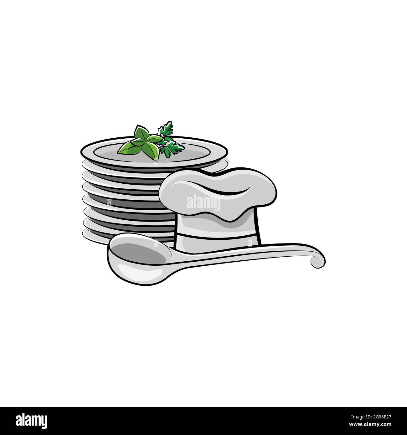 Drawing kitchen cookware pot tool hi-res stock photography and images ...