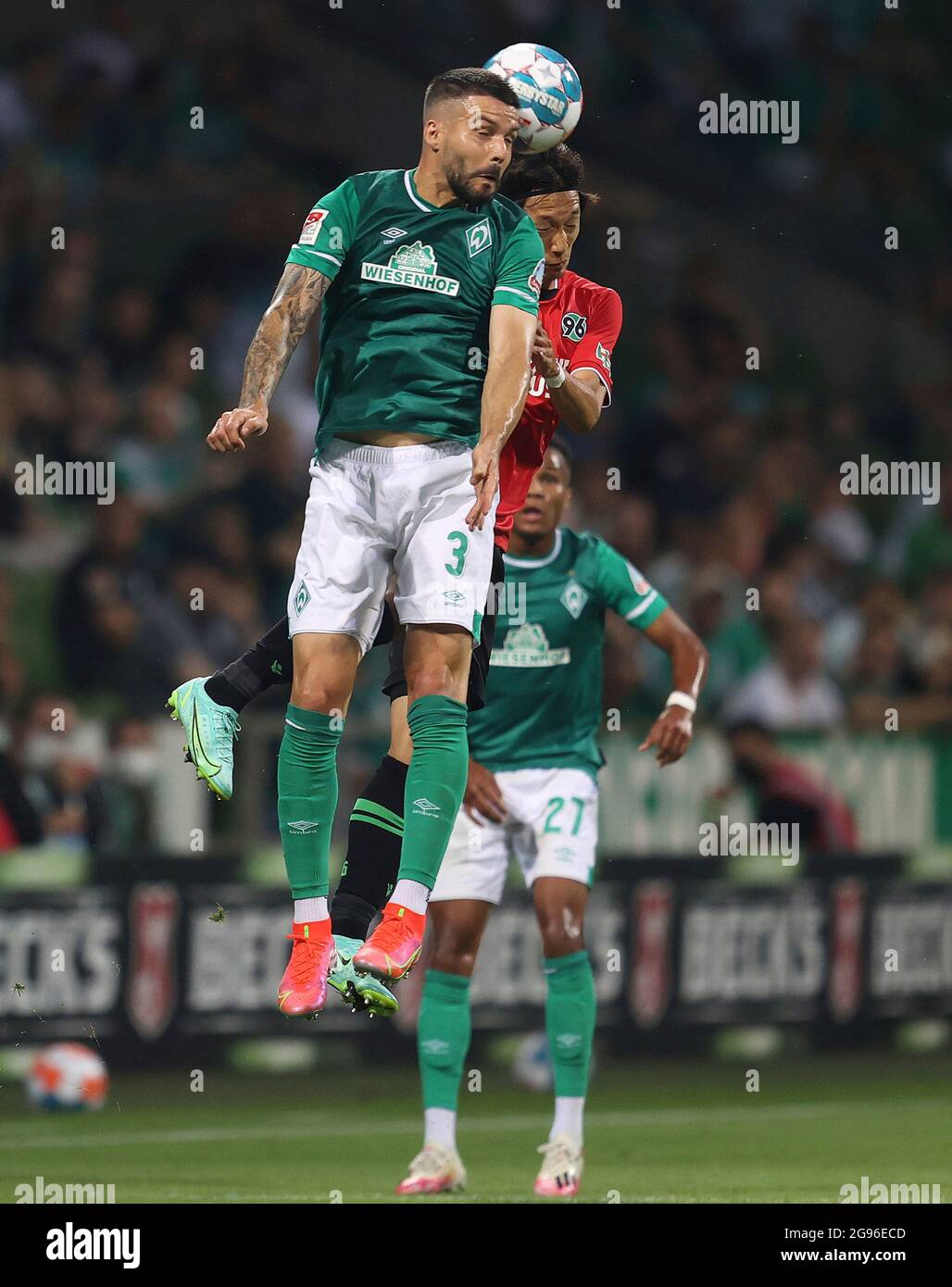 Bremen, Deutschland. 24th July, 2021. firo: 24.07.2021, Fuvuball ...