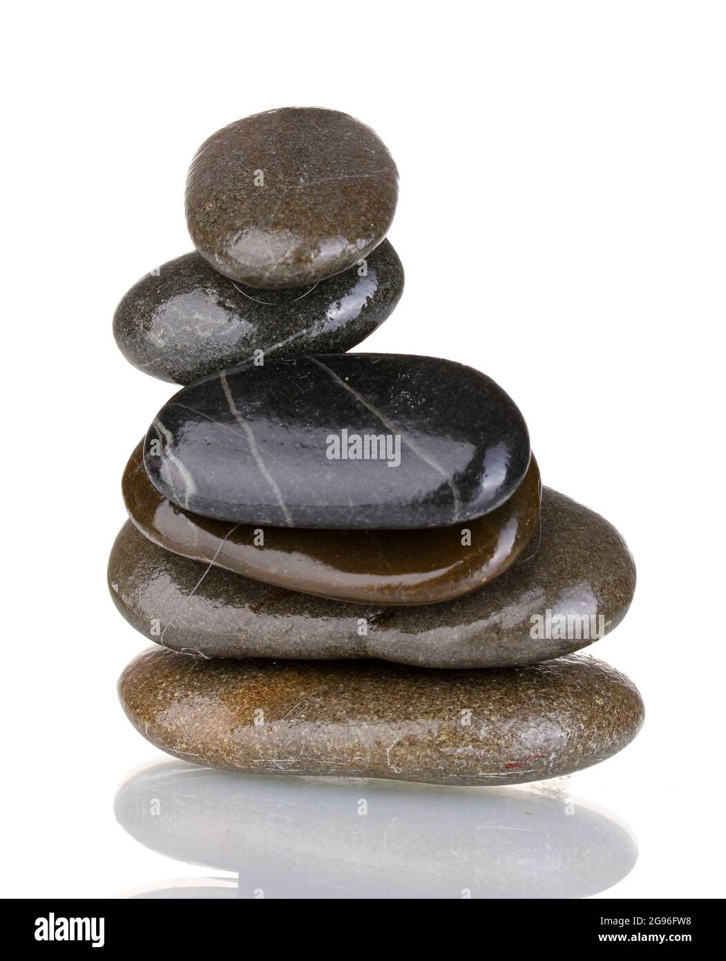 Stack of balanced stones isolated on white Stock Photo - Alamy
