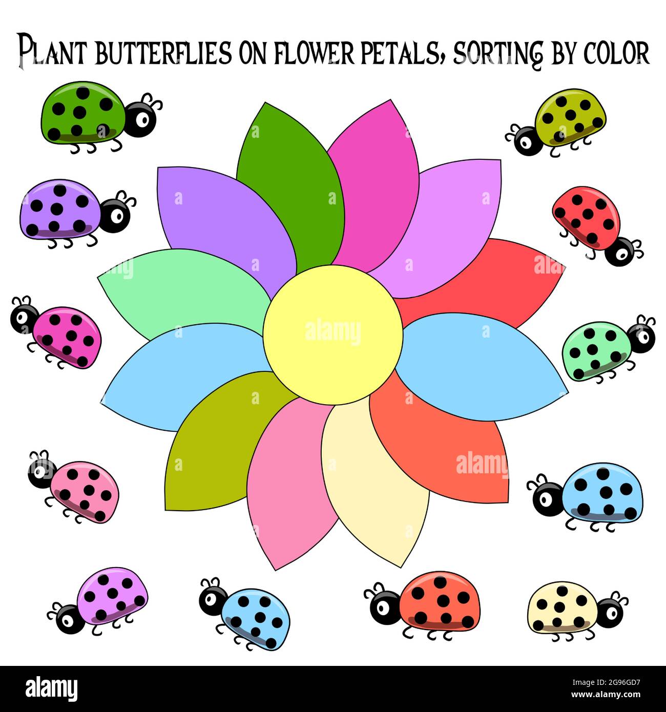 Children's educational game for the little ones to find the matching ...