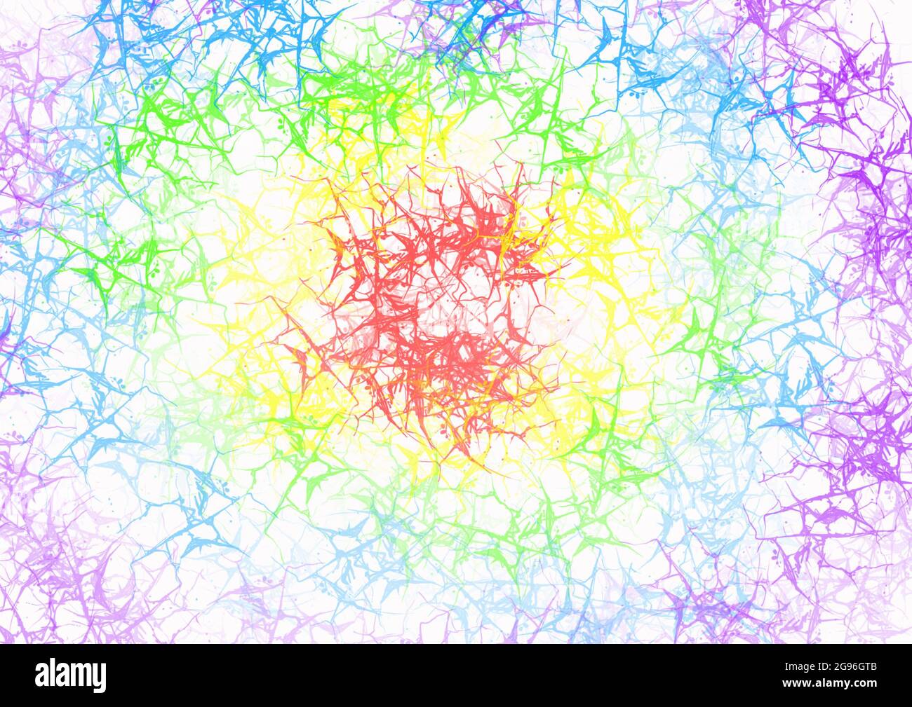 White background with circles of colorful patterns Stock Photo - Alamy