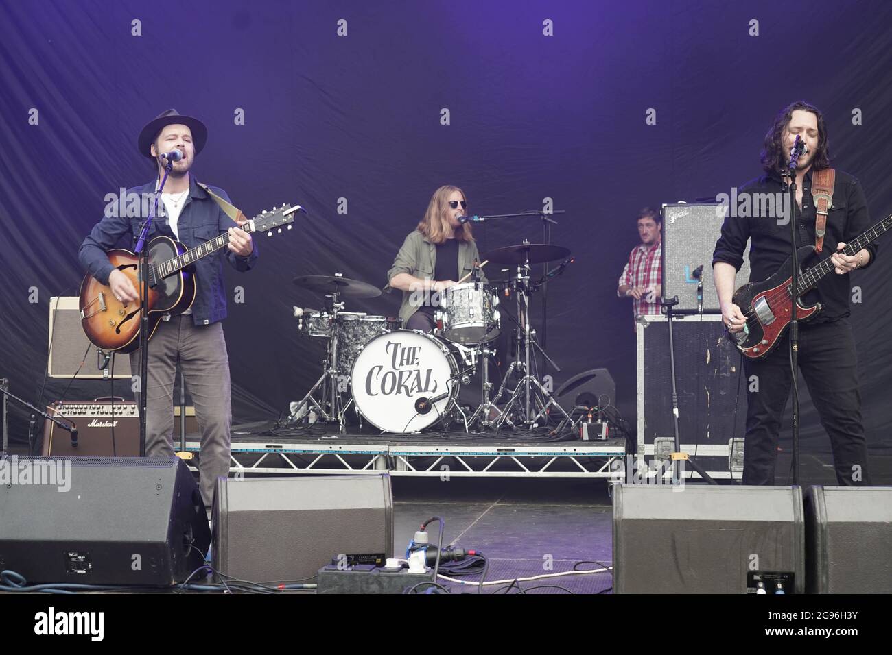 London, UK. 23rd July 2021. The Coral performing at the 2021 ...