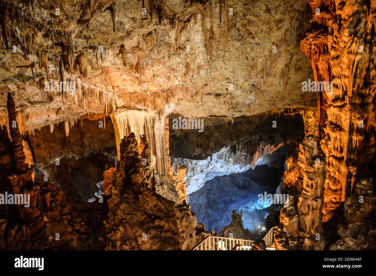 Mersin, Turkey. 24th July, 2021. An interior view of Gilindire Cave in ...