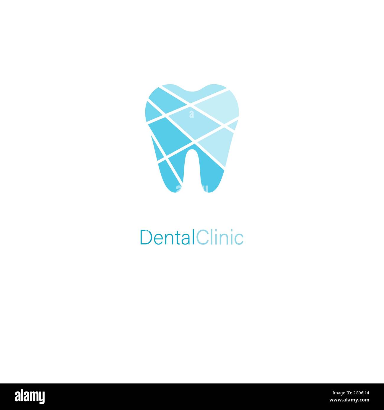 Dental clinic stylized tooth blue logo concept for medical branding ...