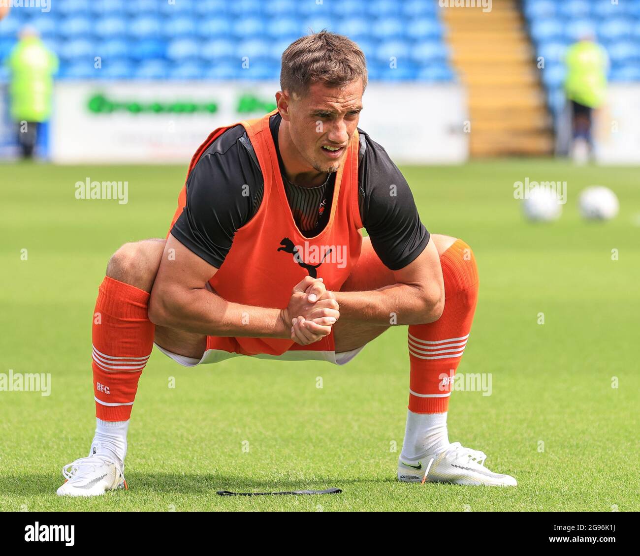 Jerry Yates of Blackpool during the pre-game warmup Stock Photo - Alamy