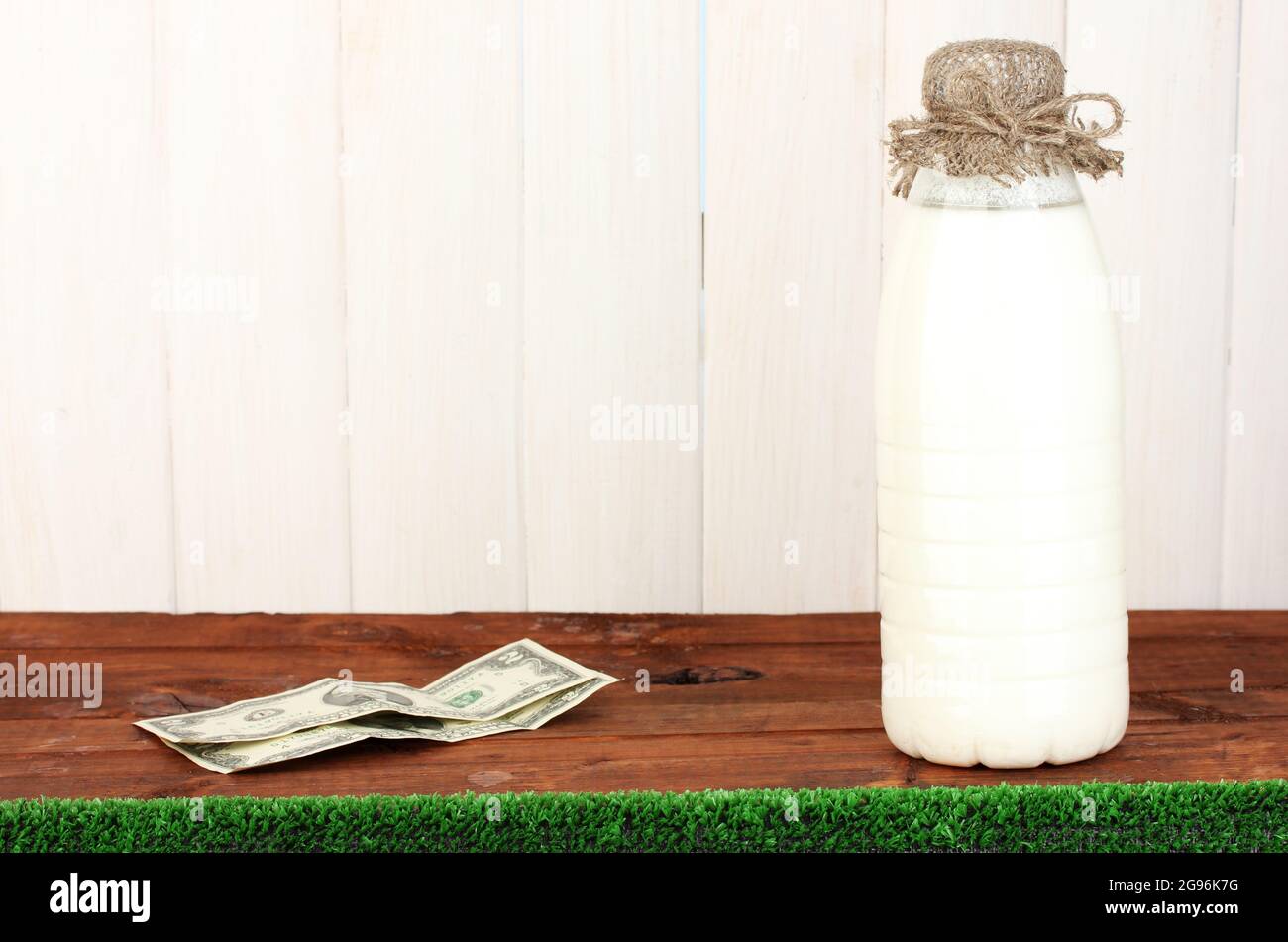 Concept of delivery milk Stock Photo - Alamy