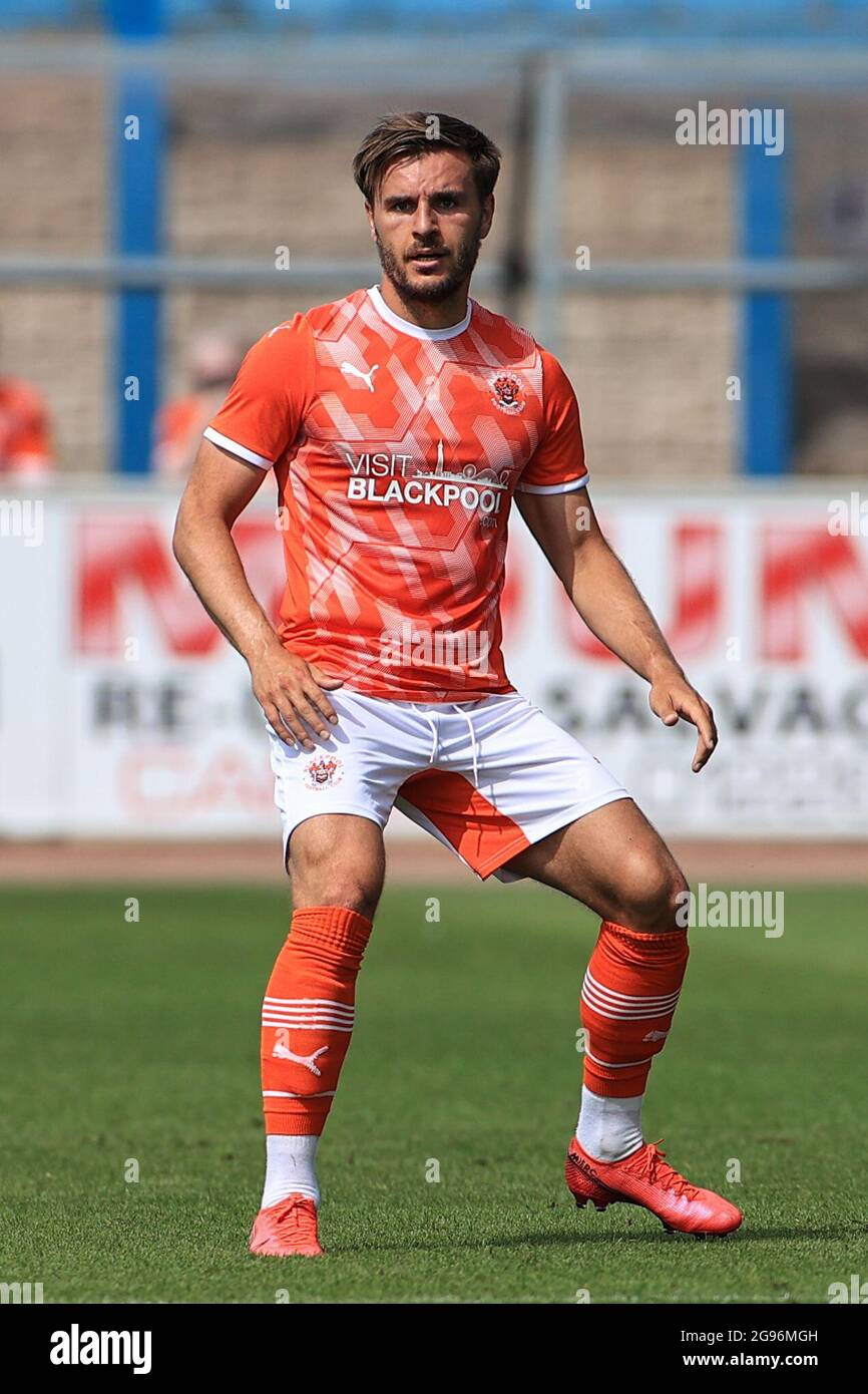 Luke Garbutt of Blackpool during the game Stock Photo - Alamy