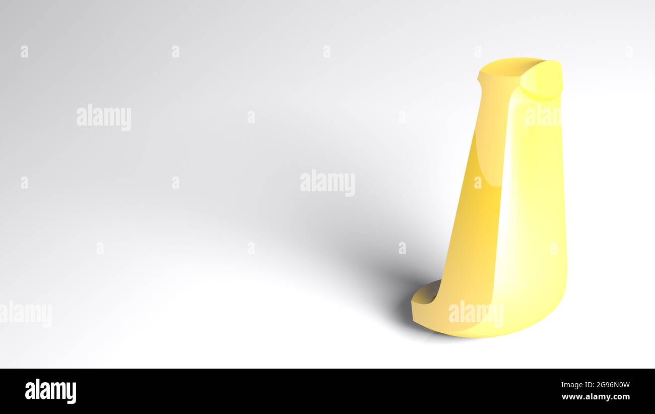 White background with J letter - 3D rendering illustration Stock Photo ...