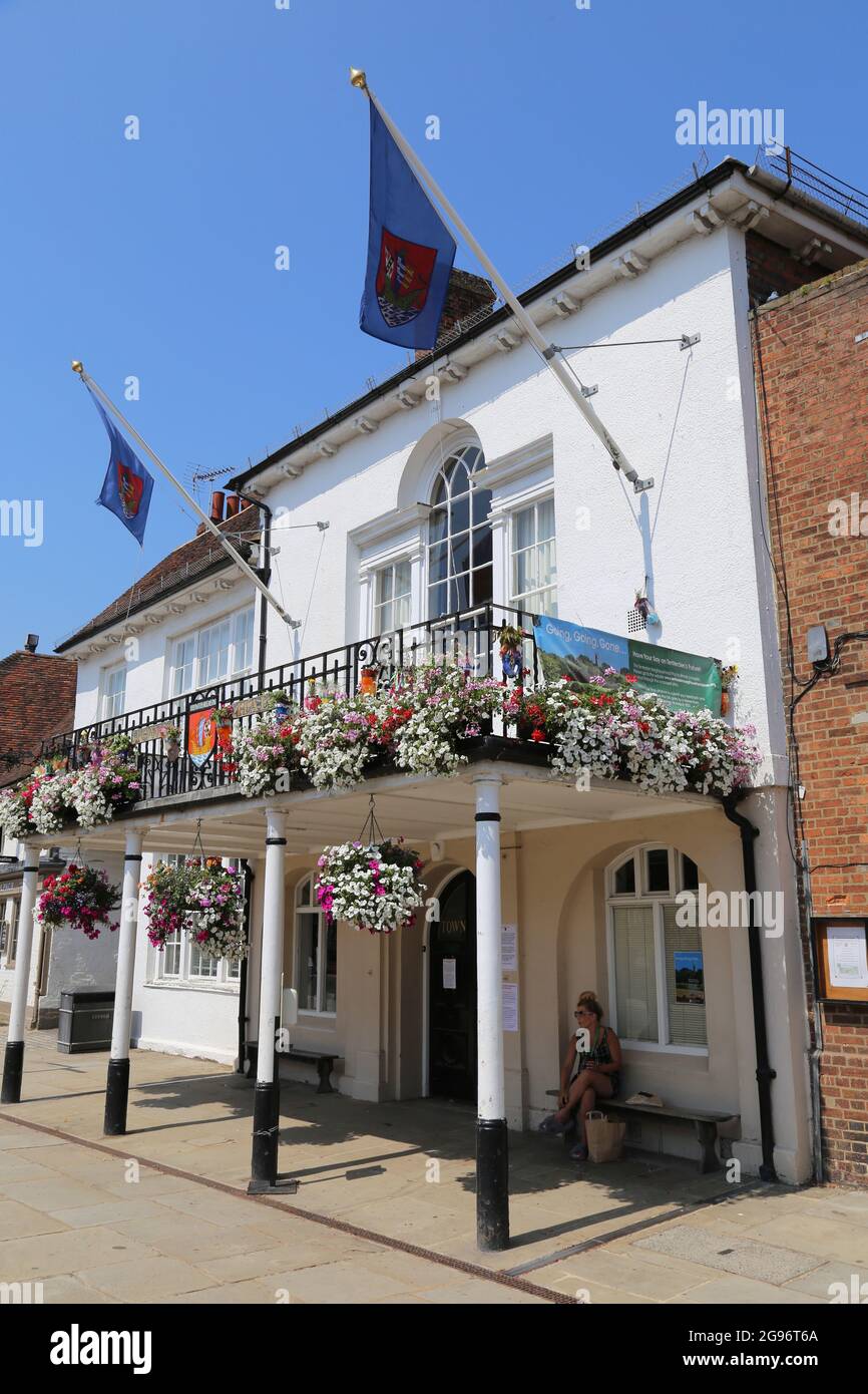 Town Hall, High Street, Tenterden, Kent, England, Great Britain, United ...