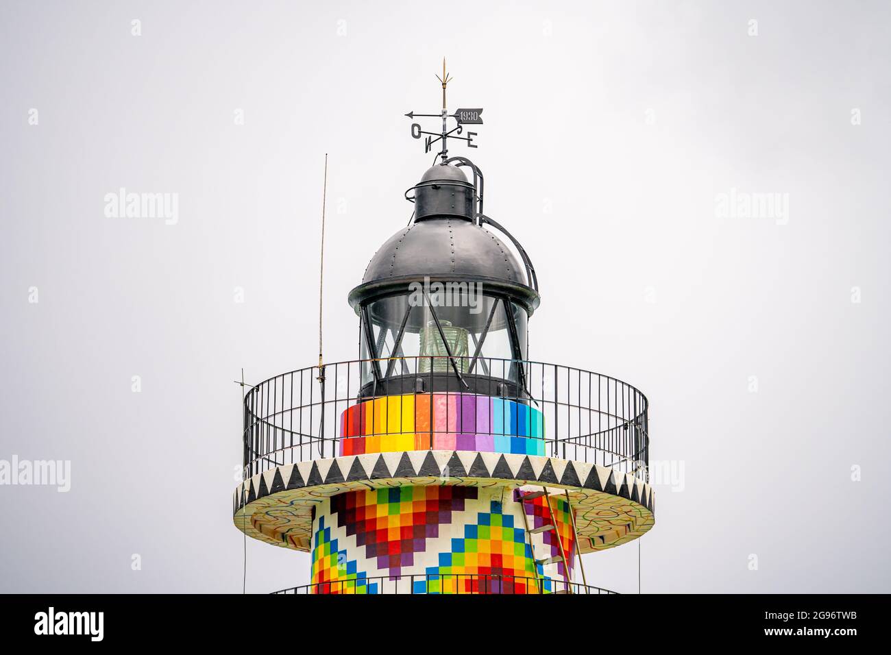 "Ajo, Spain"; July 19 2021: Lighthouse of the municipality of Ajo ...