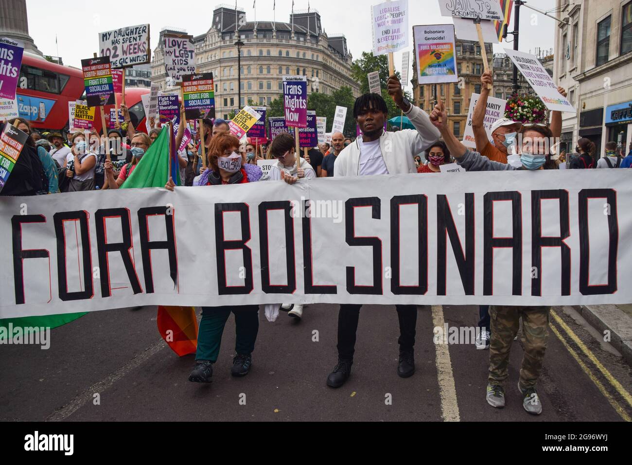 Pride march in trafalgar square hi-res stock photography and images - Alamy