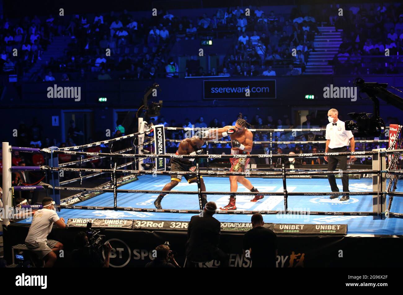 Carlos Takam (left) and Joe Joyce during the WBO International, WBC ...