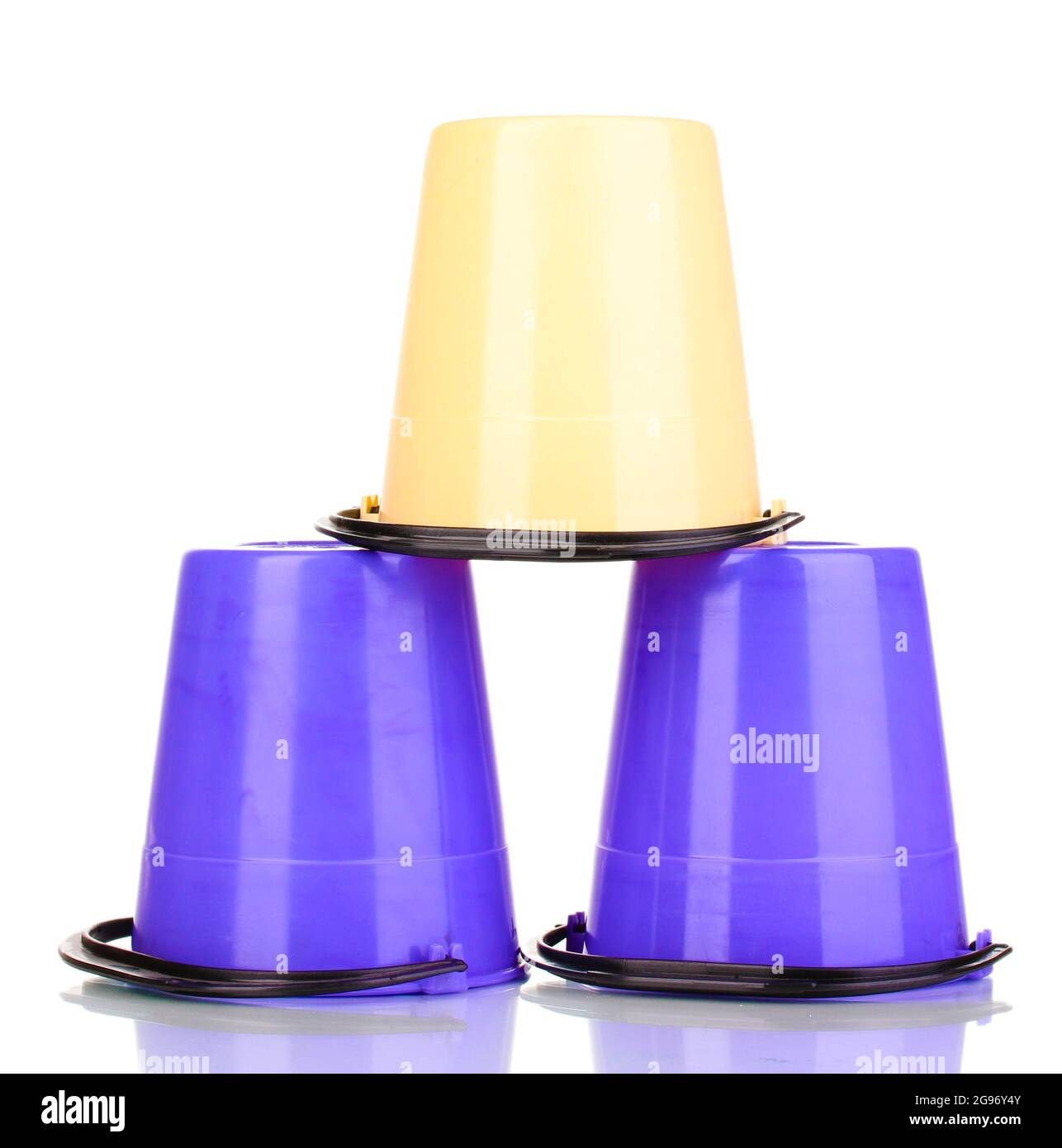 Blue garbage buckets hi-res stock photography and images - Alamy