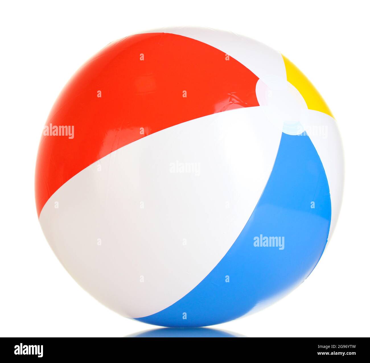 bright inflatable ball isolated on white Stock Photo - Alamy