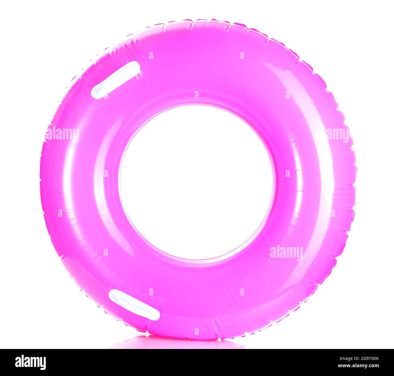 pink life ring isolated on white Stock Photo - Alamy
