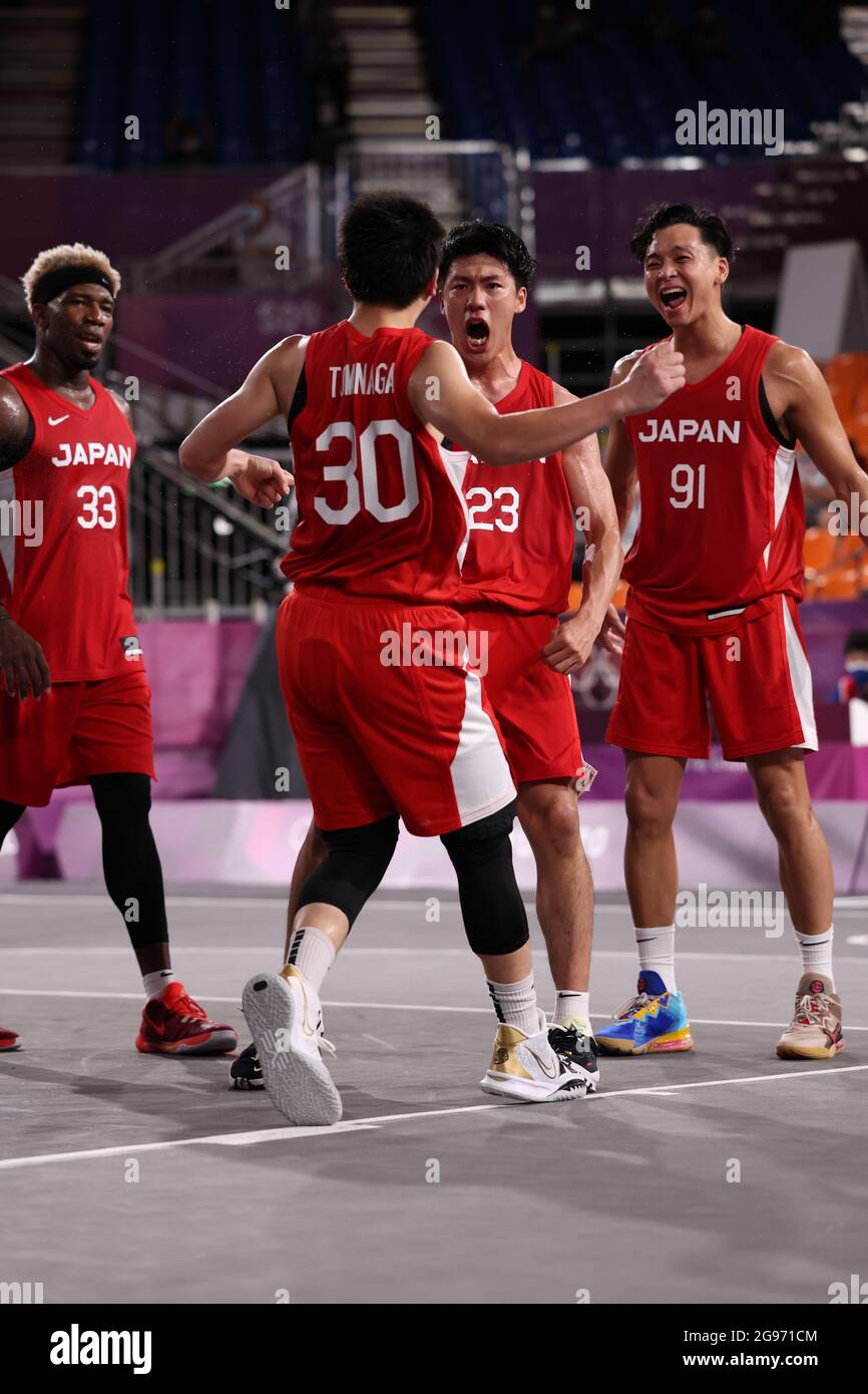 Tokyo, Japan. 24th July, 2021. Japan men's team group (JPN) 3x3 ...
