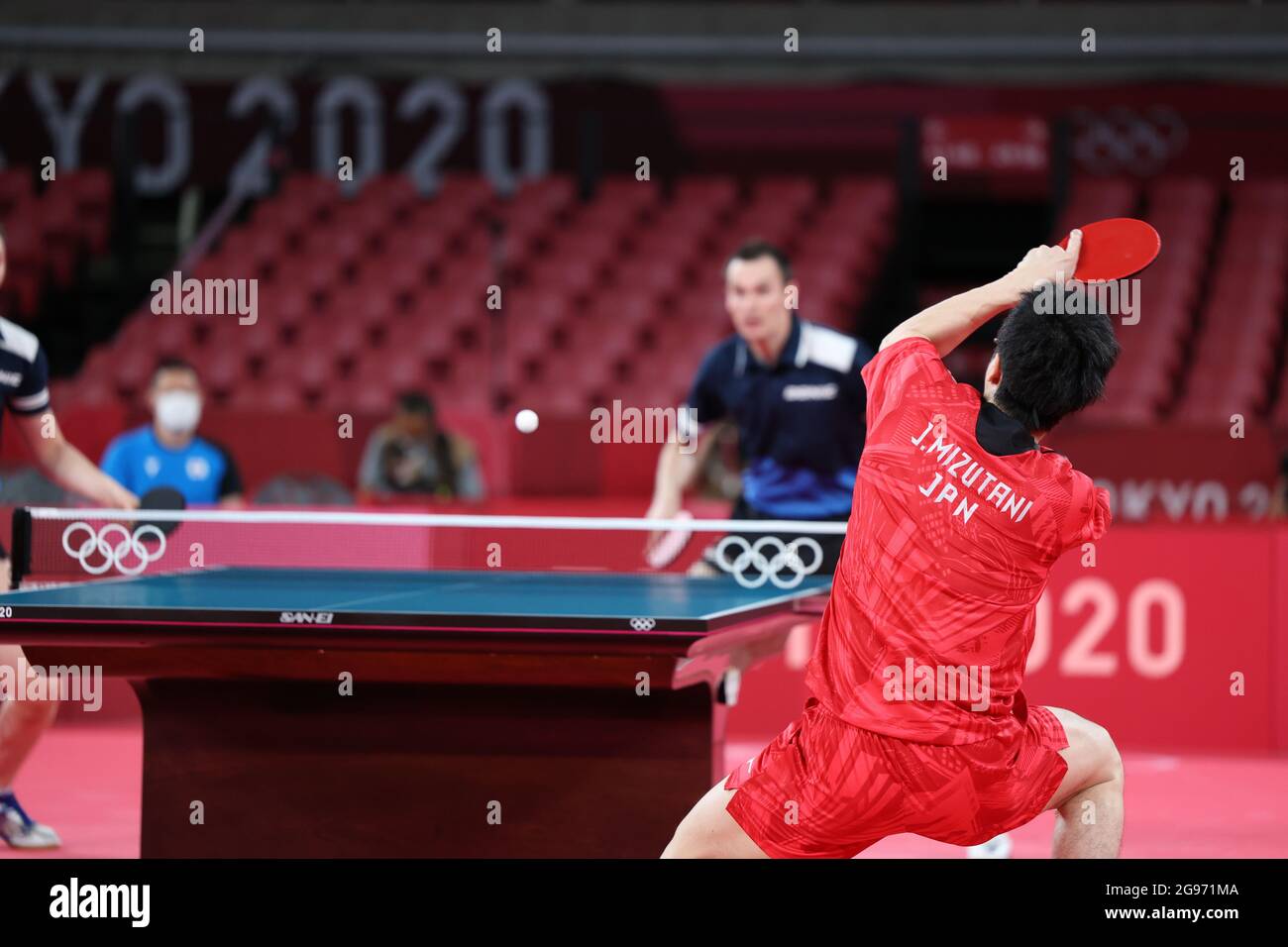 Tokyo, Japan. 24th July, 2021. Jun Mizutani (JPN) Table Tennis : Mixed ...