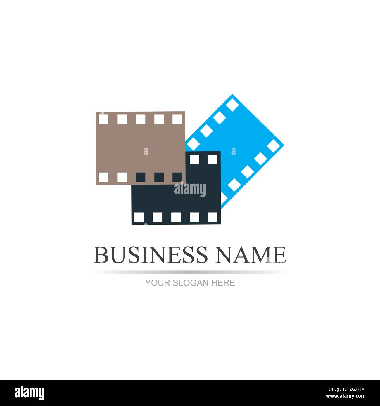 film strip Logo Template vector illustration design Stock Vector Image ...