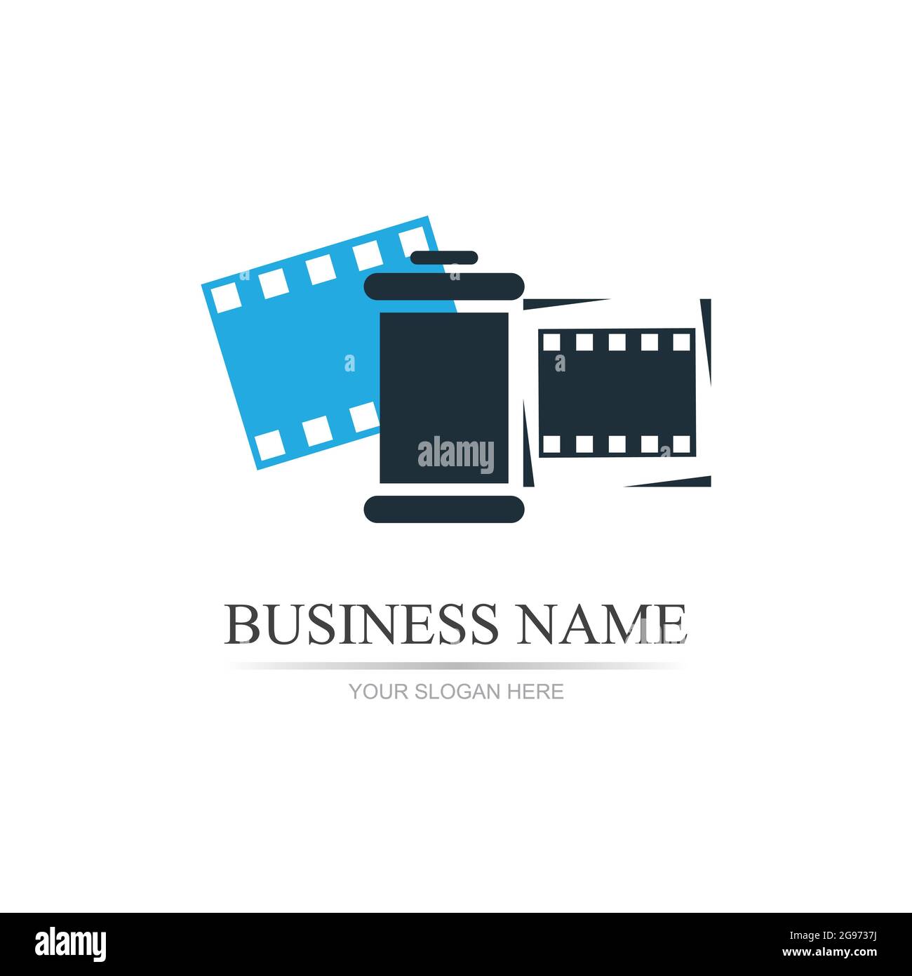 film strip Logo Template vector illustration design Stock Vector Image ...
