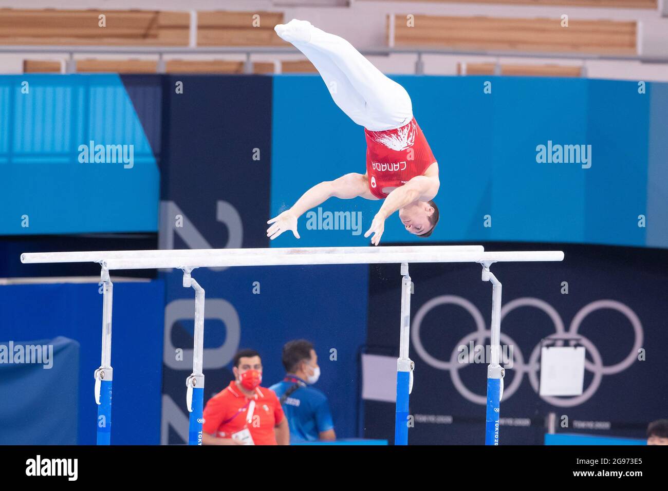 Tokyo, Japan. 24th July, 2021. Rene Cournoyer of Canada performs on ...