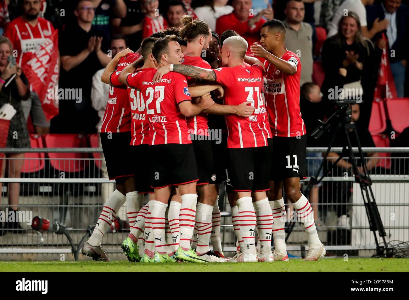 EINDHOVEN, NETHERLANDS - JULY 21: Mario Gotze of PSV celebrate fifth ...