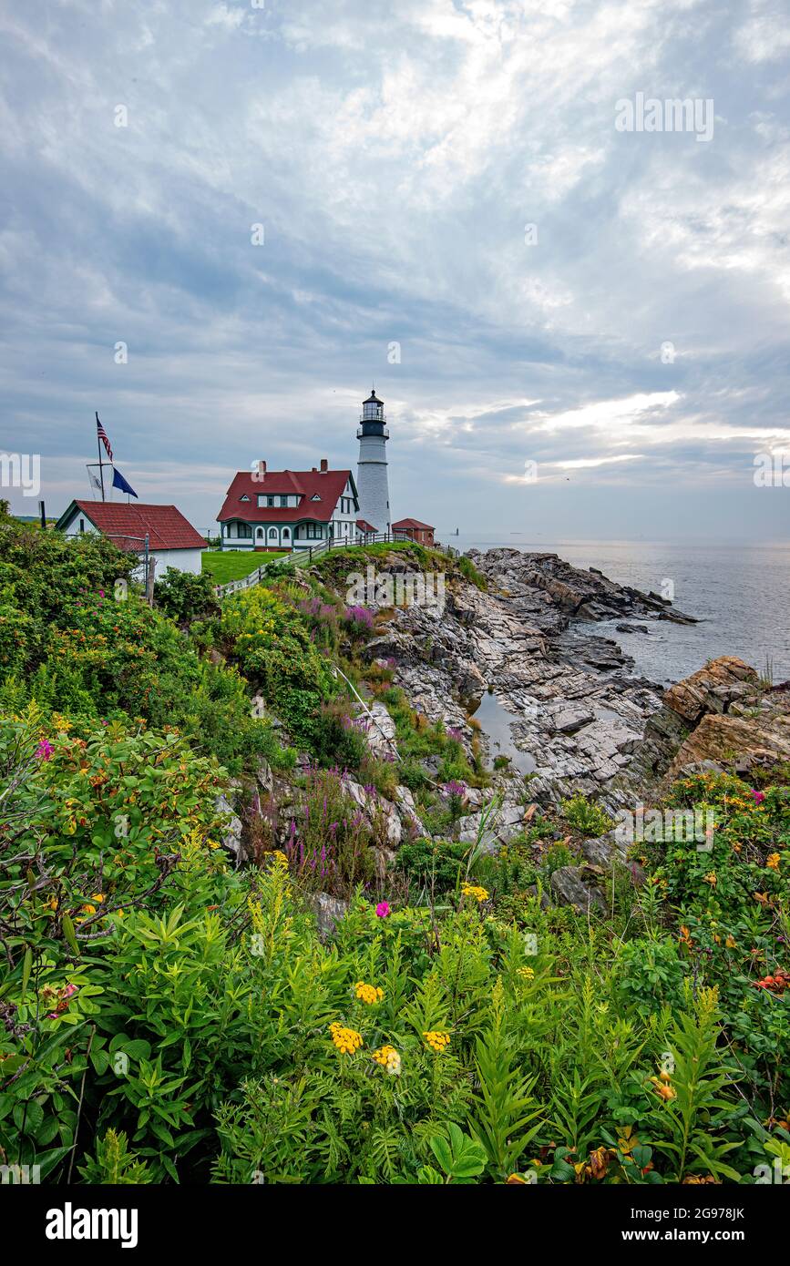 Portland Head Light, Cape Elizabeth, Maine Stock Photo - Alamy