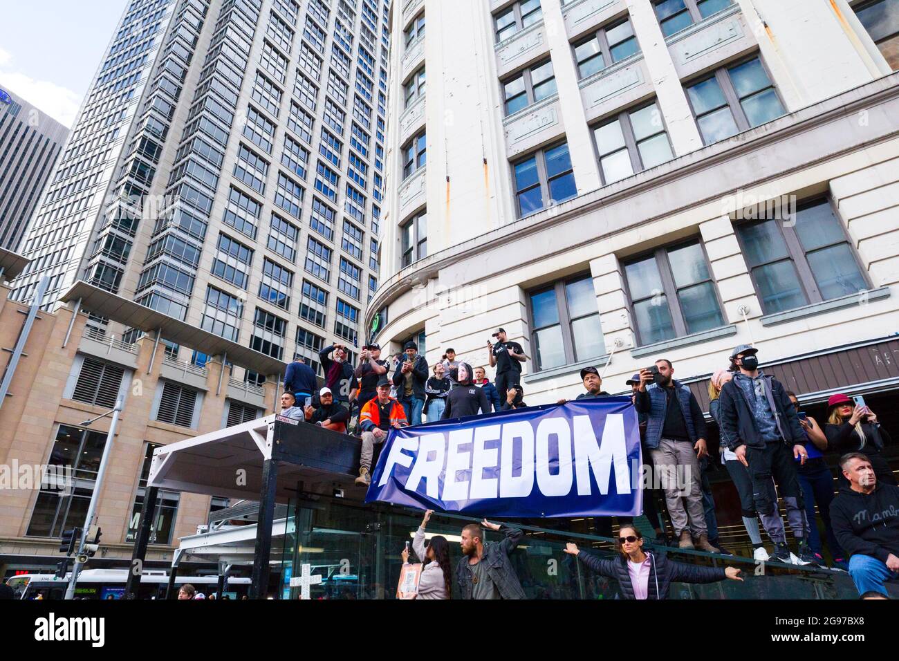 A crowd of thousands attend the 'World Wide Freedom Day Rally' in ...