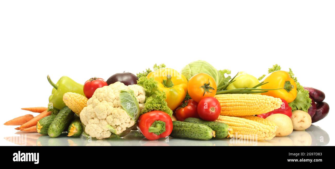 Fresh vegetables isolated on white Stock Photo - Alamy