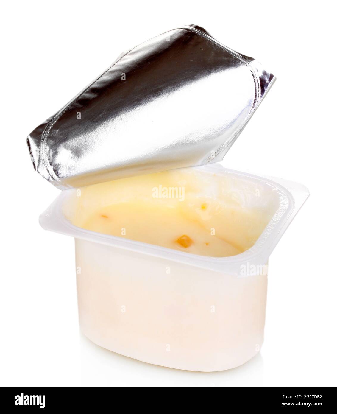 Yogurt isolated on white Stock Photo - Alamy