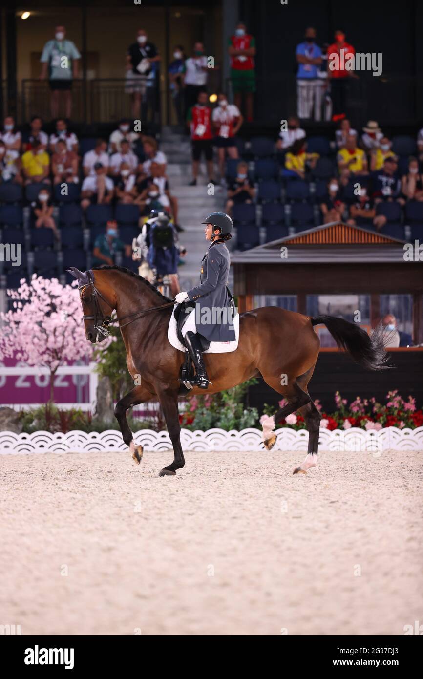Tokyo, Japan. 24th July, 2021. Beatriz Ferrer-Salat (ESP) riding ...