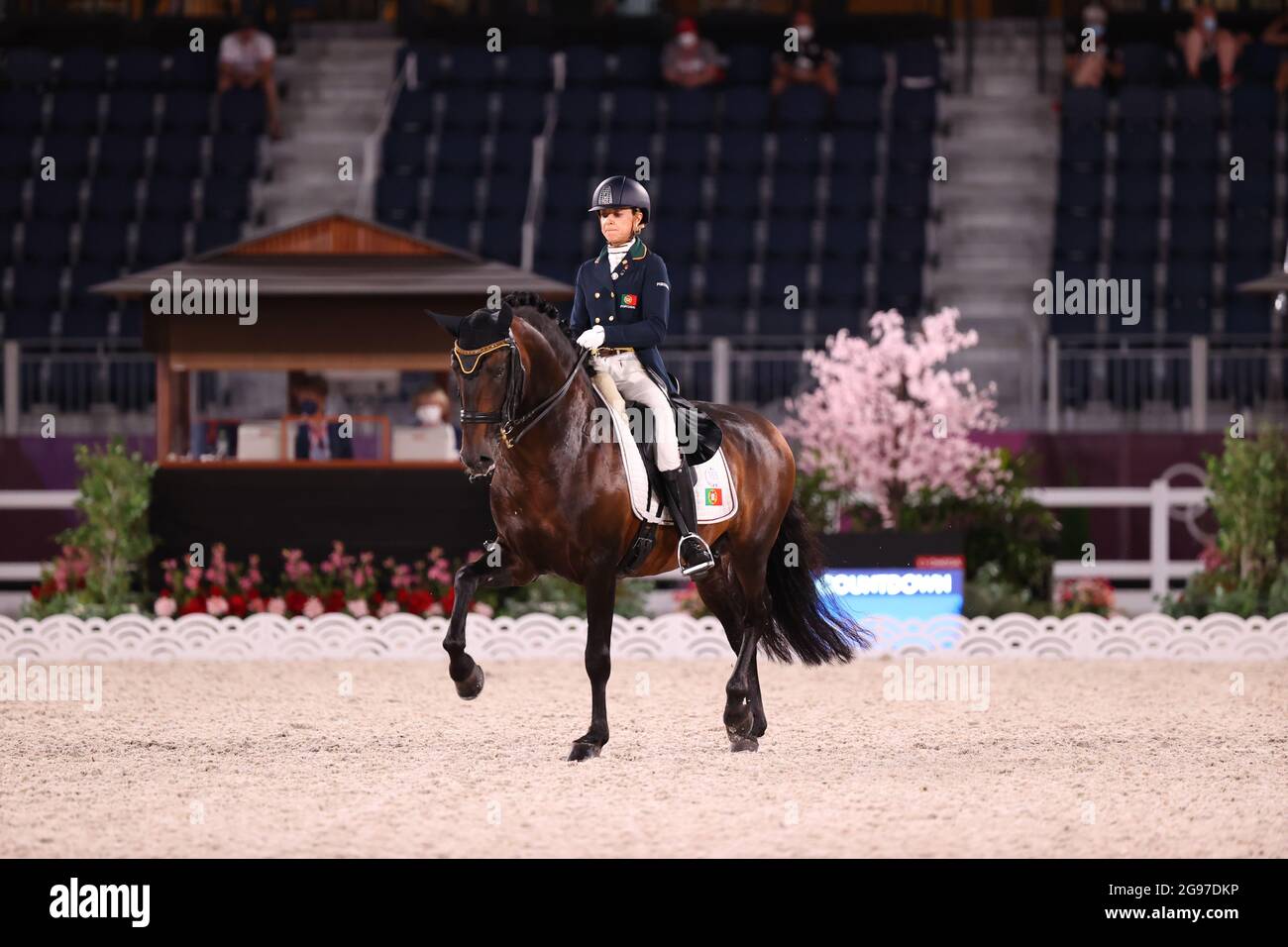 Tokyo, Japan. 24th July, 2021. Maria Caetano (POR) riding Fenix De ...